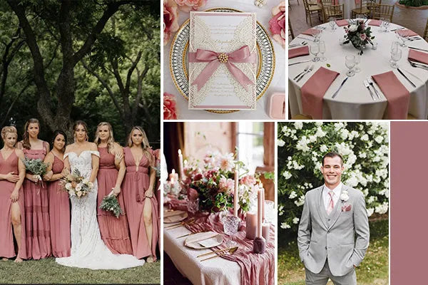 7 Dreamy Desert Rose Wedding Colors and Invites – Rosy Prints