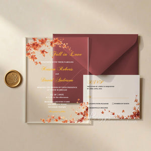 10 Stunning Acrylic Wedding Invitations for Fall 2026 – Rosy Prints