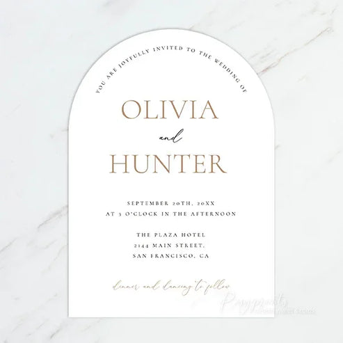 Elegant Neutral Wedding Invitations - Modern Taupe & Blush Design ...