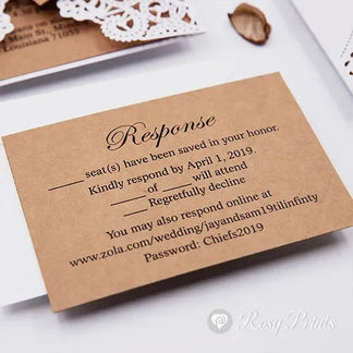 simple earth tone rustic wedding invitations ROSYG17 – Rosy Prints