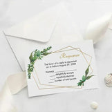 emerald green tropical acrylic wedding invitations save the date – Rosy ...